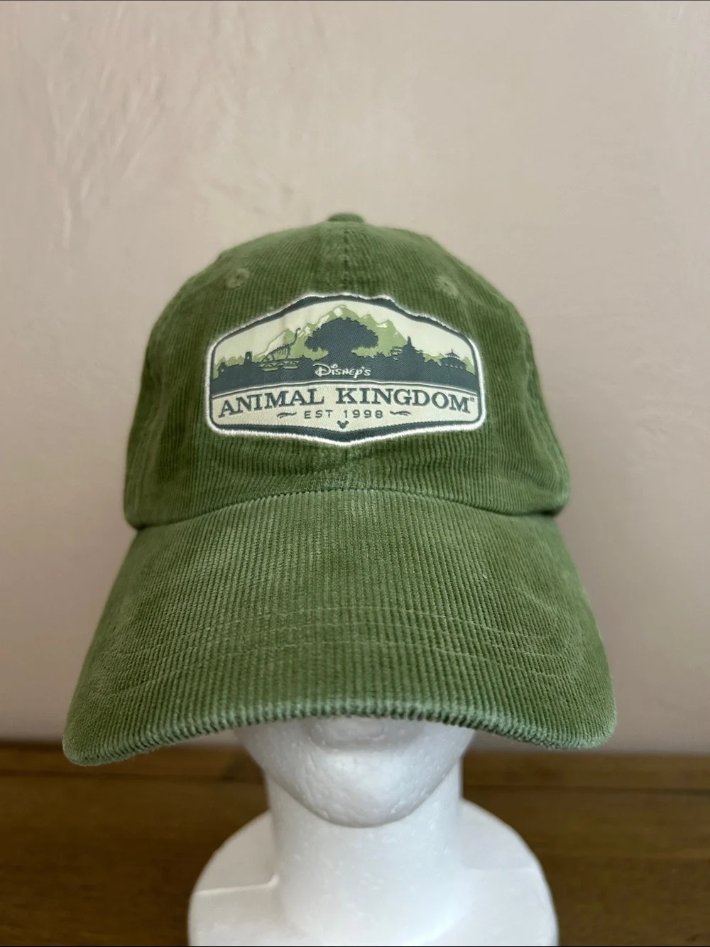 Disney | Accessories | Vintage 998 Disney Olive Green Corduroy Animal ...